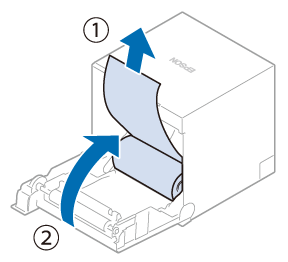 ロール紙のセット/交換 - TM-m55 - EPSON