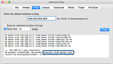 Kiểm tra kết nối bằng cách sử dụng lệnh ping - Mac OS