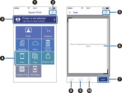 Scanning Using Epson iPrint