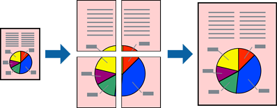 Impresión de una imagen en varias hojas para ampliar (crear un póster)